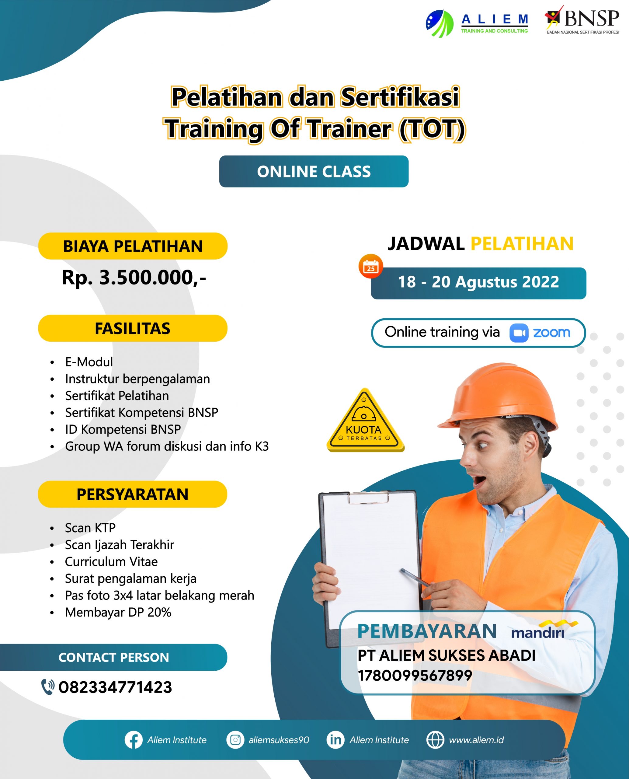 Program Sertifikasi BNSP | ALIEM INSTITUTE